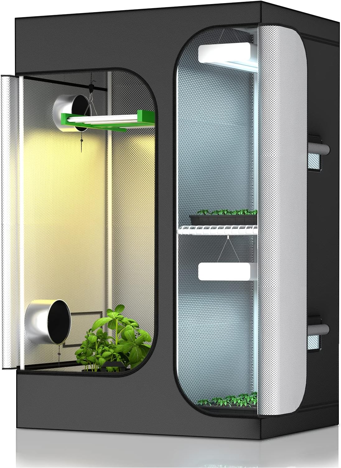 Amazon.com: TopoGrow 2-in-1 36"X24"X53" Grow Tent Indoor Reflective ...