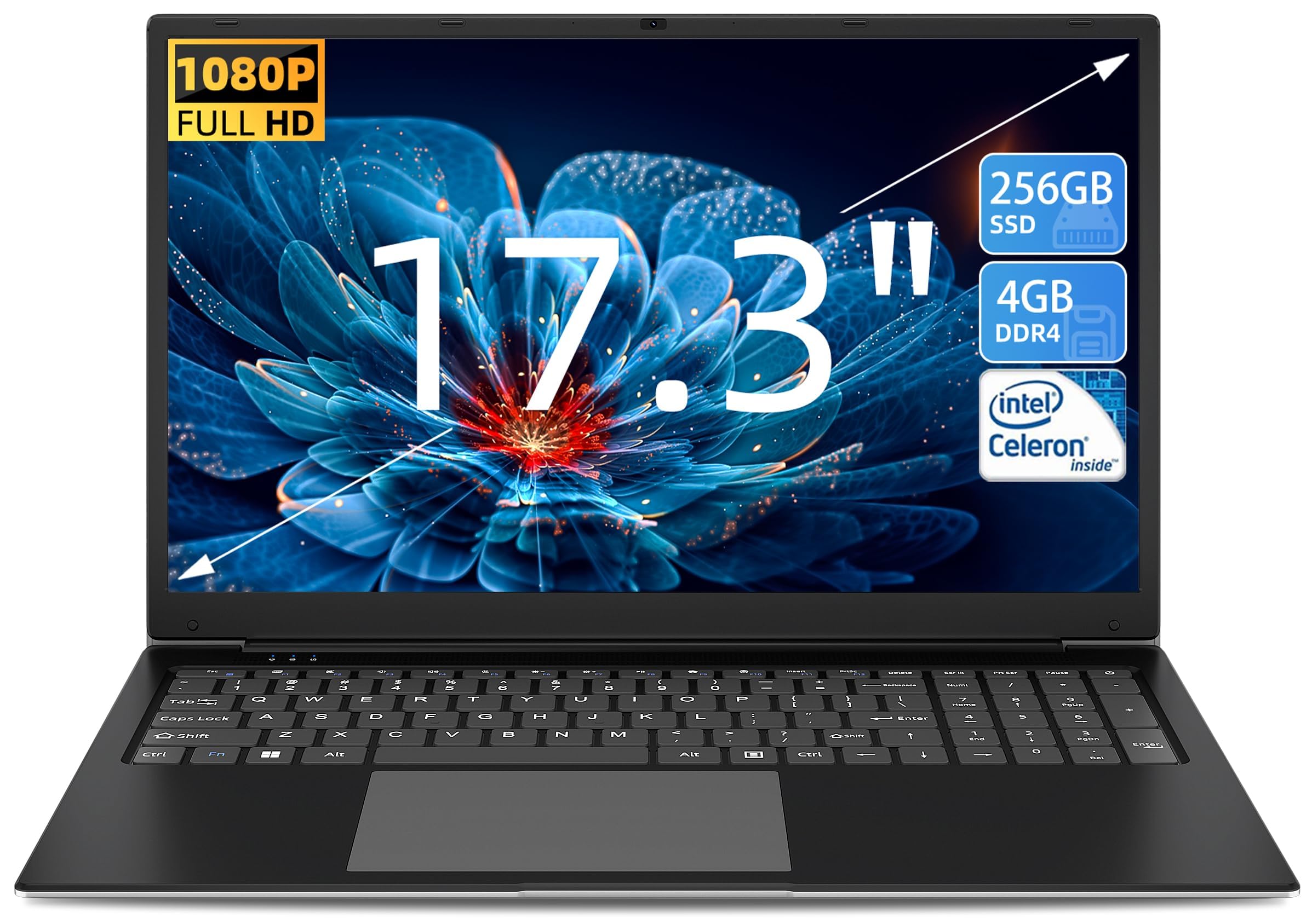SGIN Laptop, 17 Inch Laptops Computer 1920 * 1080 IPS Display, Intel ...