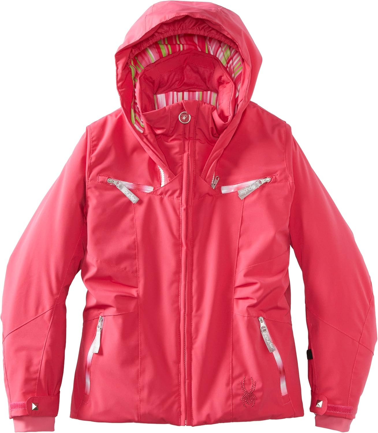 Amazon.com: Spyder Girl's Knockout Jacket, Diva Pink/Diva Pink V ...