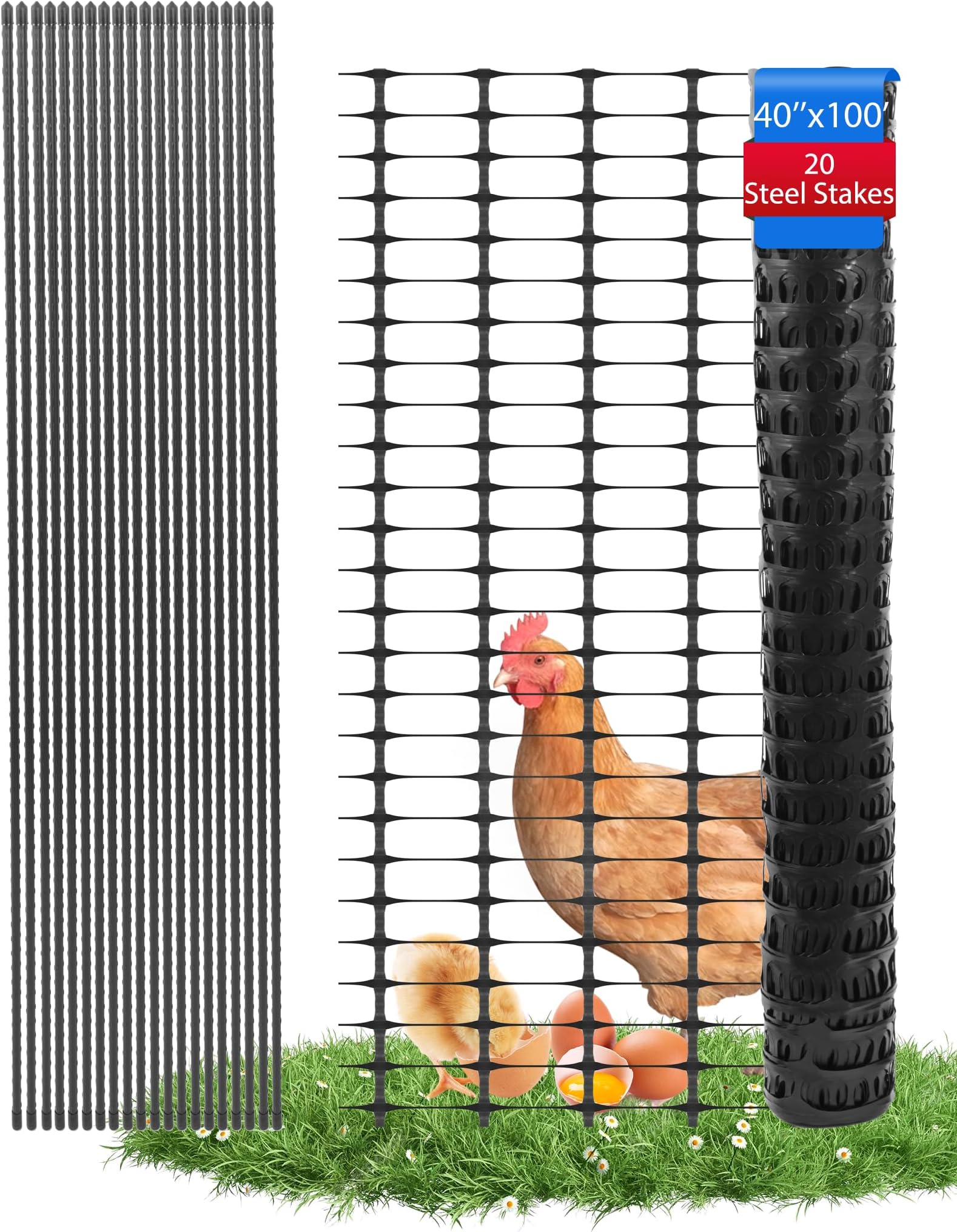 Amazon.com : Plastic Mesh Fence Garden Fencing Safety Fence Temporary ...