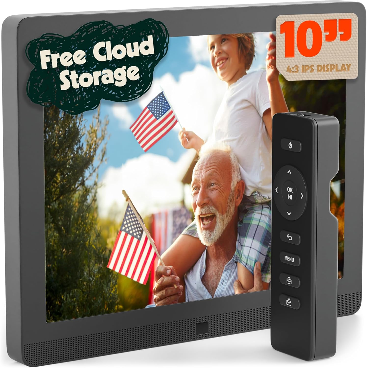 Pix-Star 10 Inch Wi-Fi Cloud Digital Picture Frame with IPS high ...