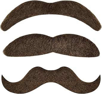 Amazon.com: Itscolofy 3PCS Fake Mustache Self Adhesive, Stick On ...