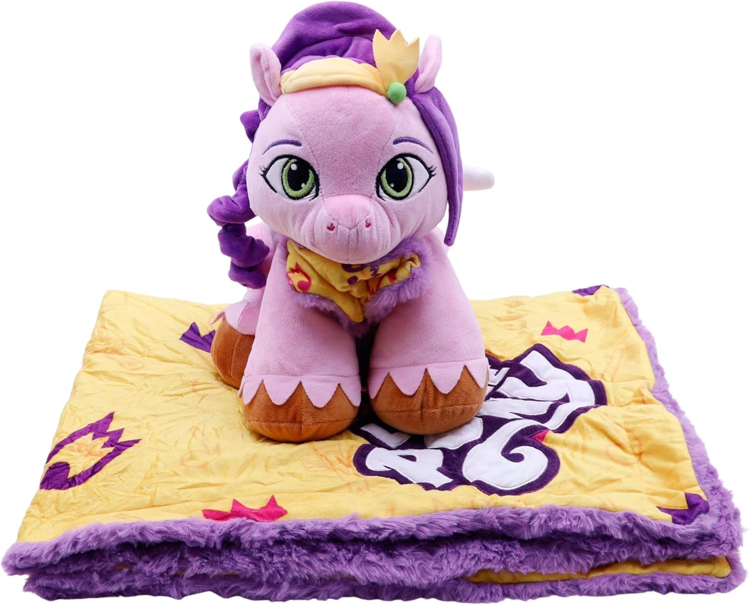 Amazon.com: My Little Pony Pip Blankie Bestie, 2-in-1 Stuffed Animal ...