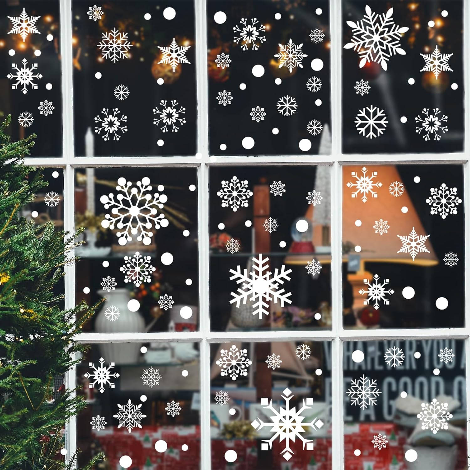 Amazon.com: AOWDIAO Christmas Decorations 480 Pcs Snowflakes Window ...