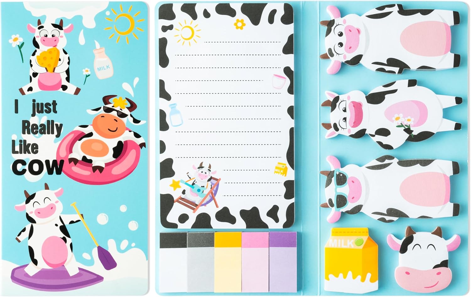Amazon.com : B1ykin Sticky Notes Set - Cartoon Theme Cute Self-Stick ...