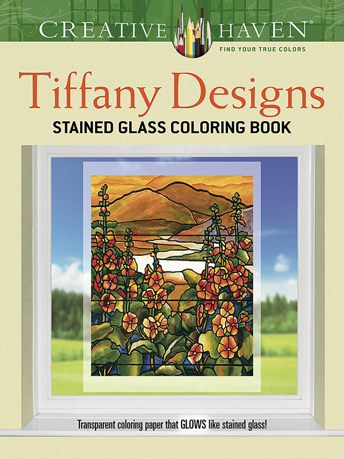 Creative Haven Tiffany Designs Stained Glass Coloring Book (Adult ...