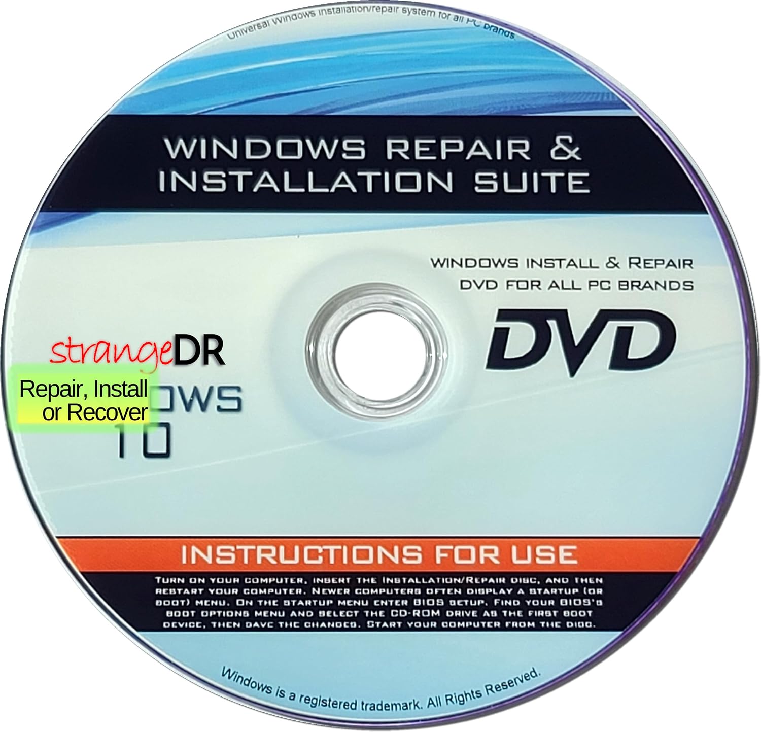 Amazon.com: strangeDR's Reinstall DVD Compatible with all Versions of ...