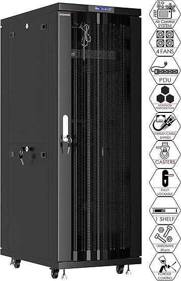 Amazon.com: Sysracks - 42U - Server Rack - Locking Cabinet - Network ...