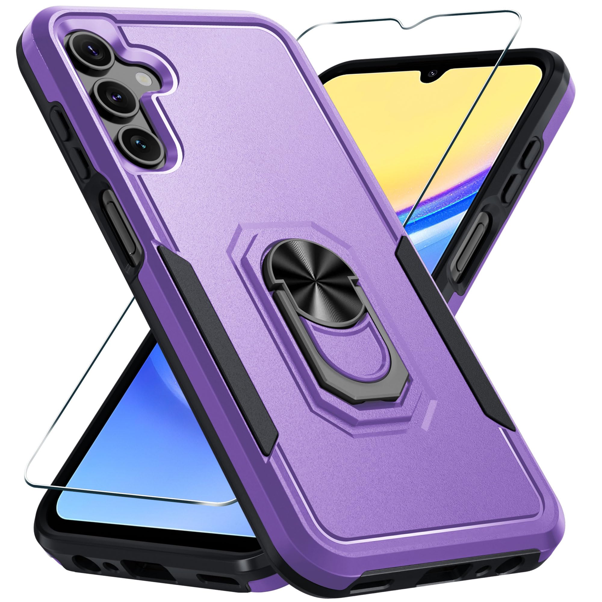Amazon.com: Janmitta Compatible with Samsung Galaxy A15 5G Case with Screen Protector+Camera ...