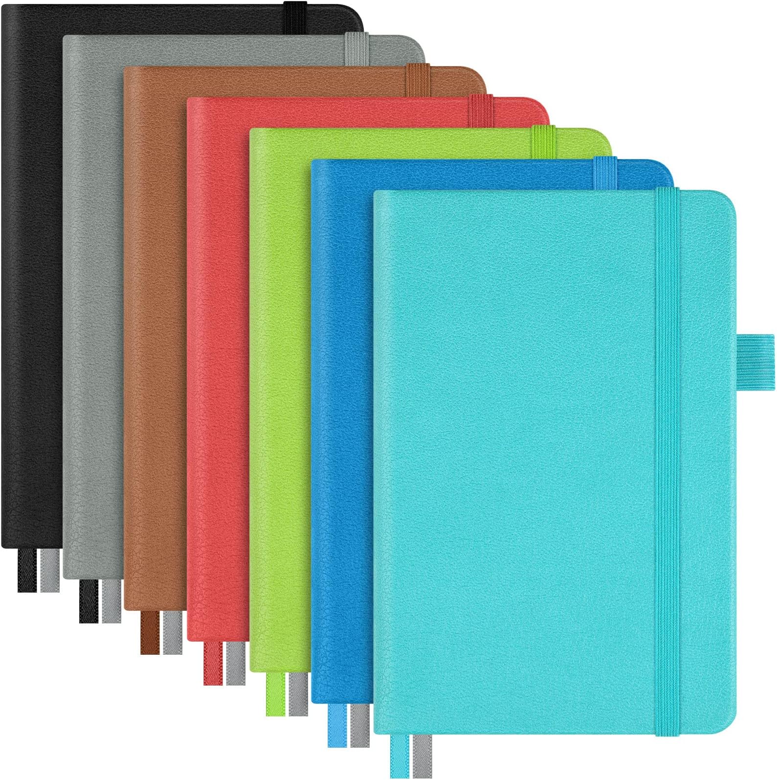 Amazon.com : Lined Journal Notebook, 7 Pack Hardcover PU Leather ...