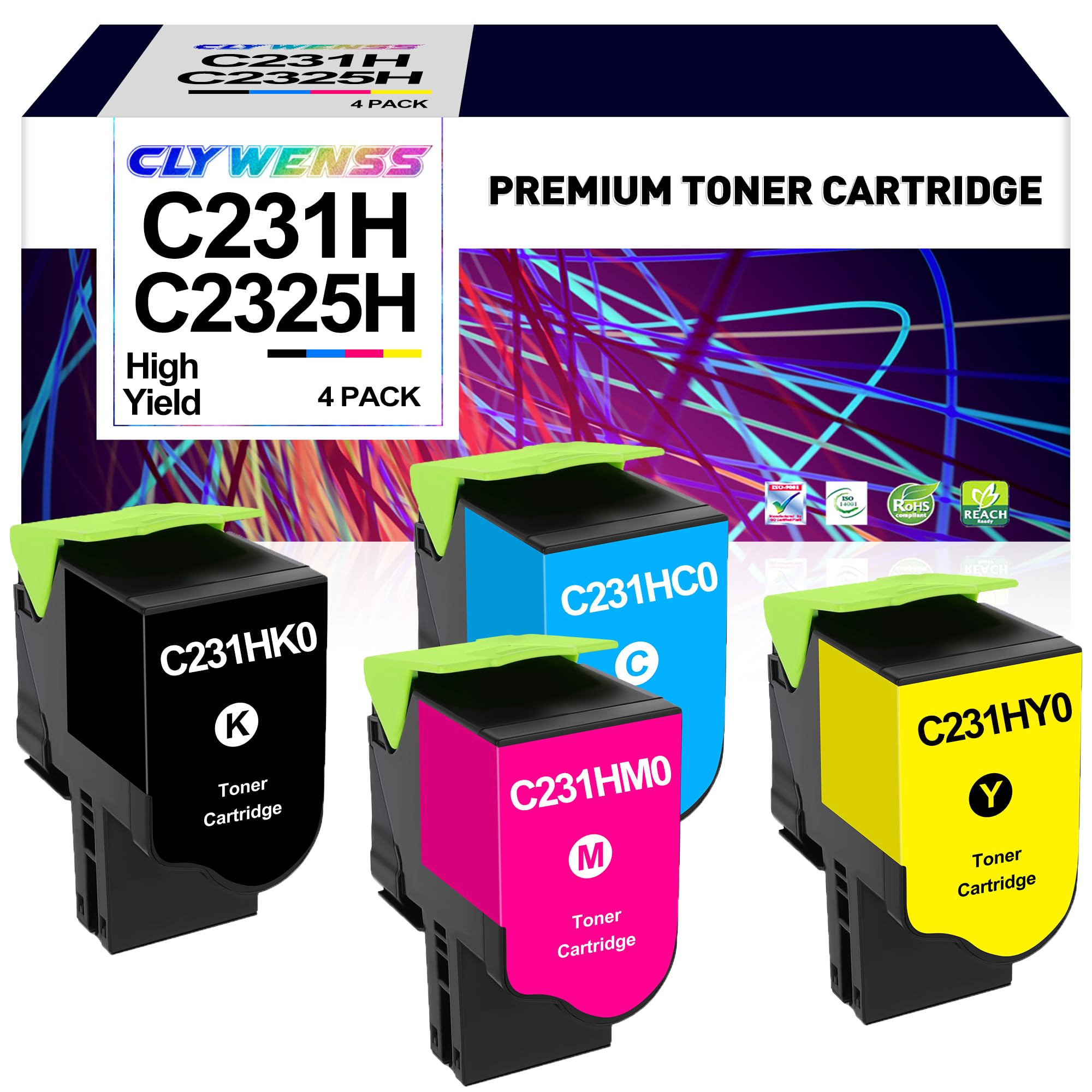 Amazon.com: CLYWENSS C2325H C2325 Toner Cartridge High Yield ...