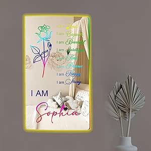 Amazon.com: Godchoices Personalized I Am Affirmation Mirror Led Lights ...