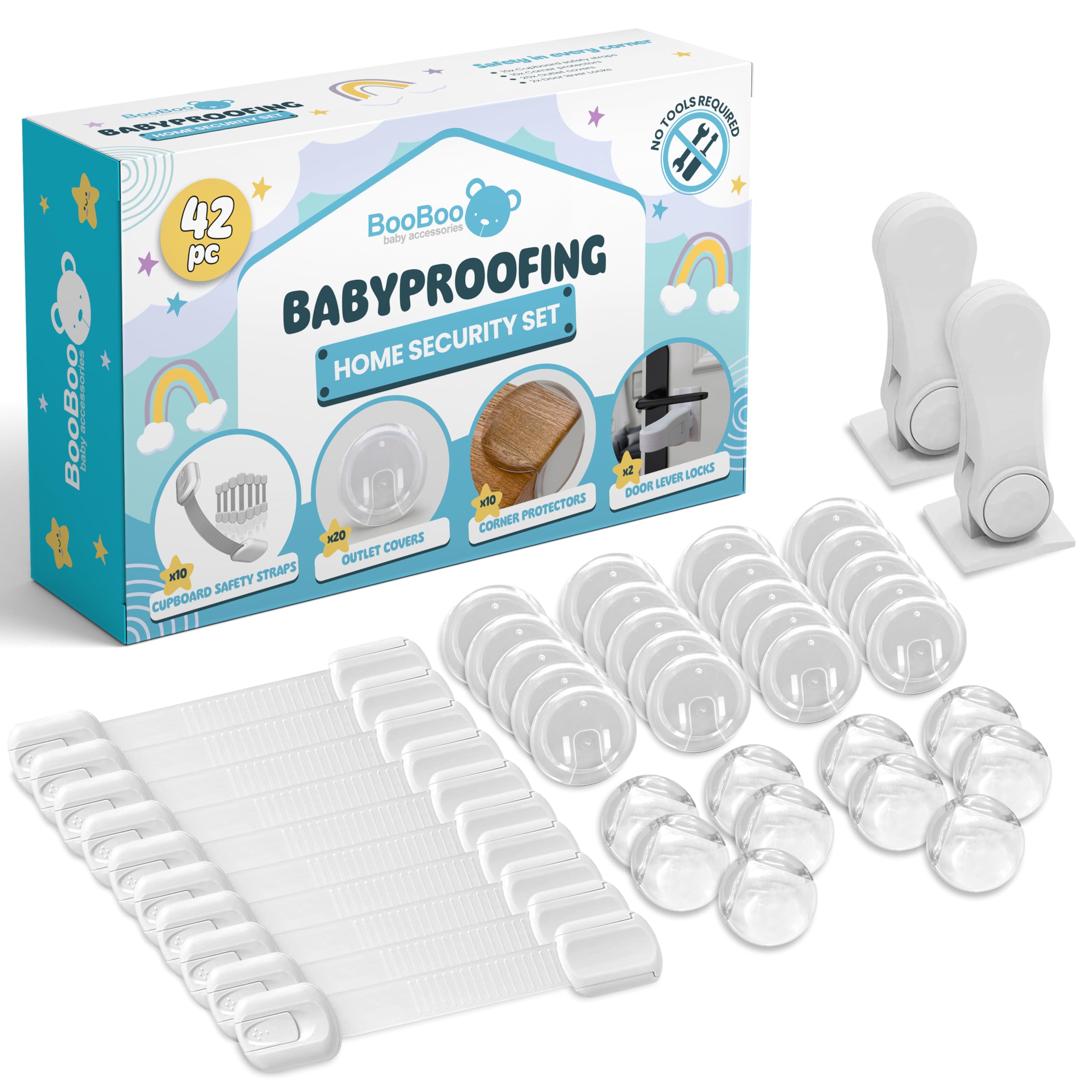 Amazon.com: Booboo (42 Pack) Child Safety Baby Proofing Kit | x10 ...
