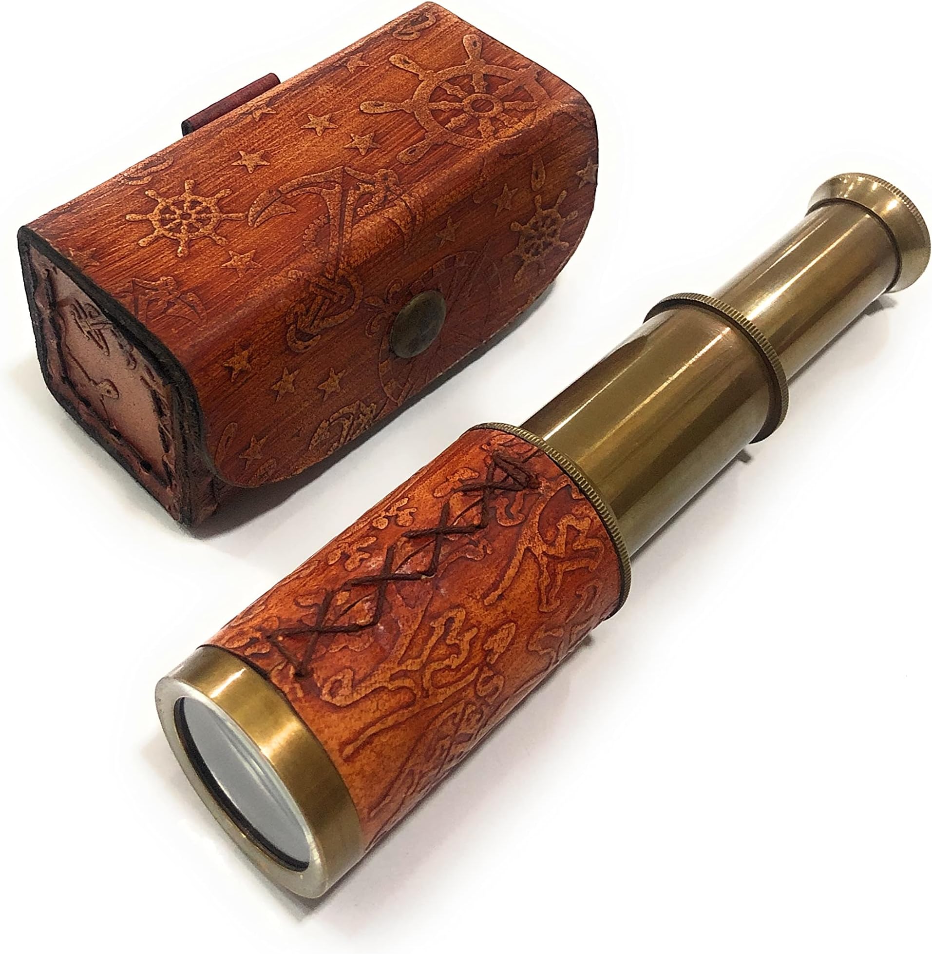 Amazon.com: Prime NAUTICAL6 Inches Brass Pirates Telescope, Collapsible ...