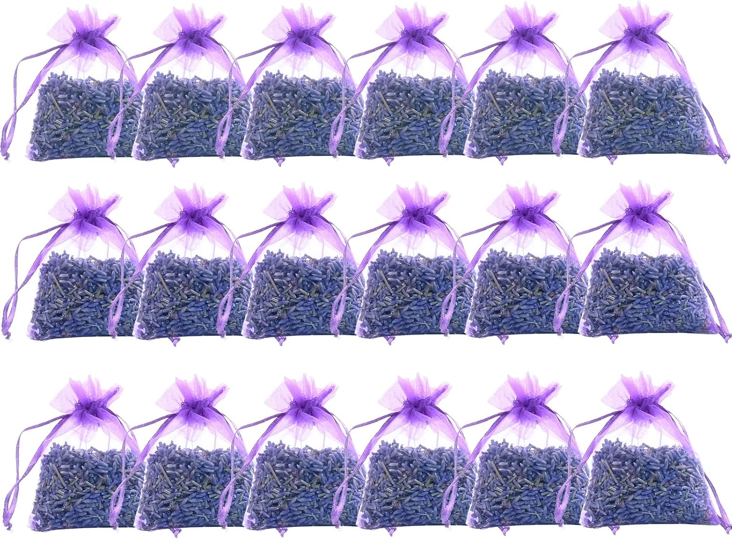 Amazon.com: 18 Pieces French Dried Lavender Sachet Lavender Flower Bags ...