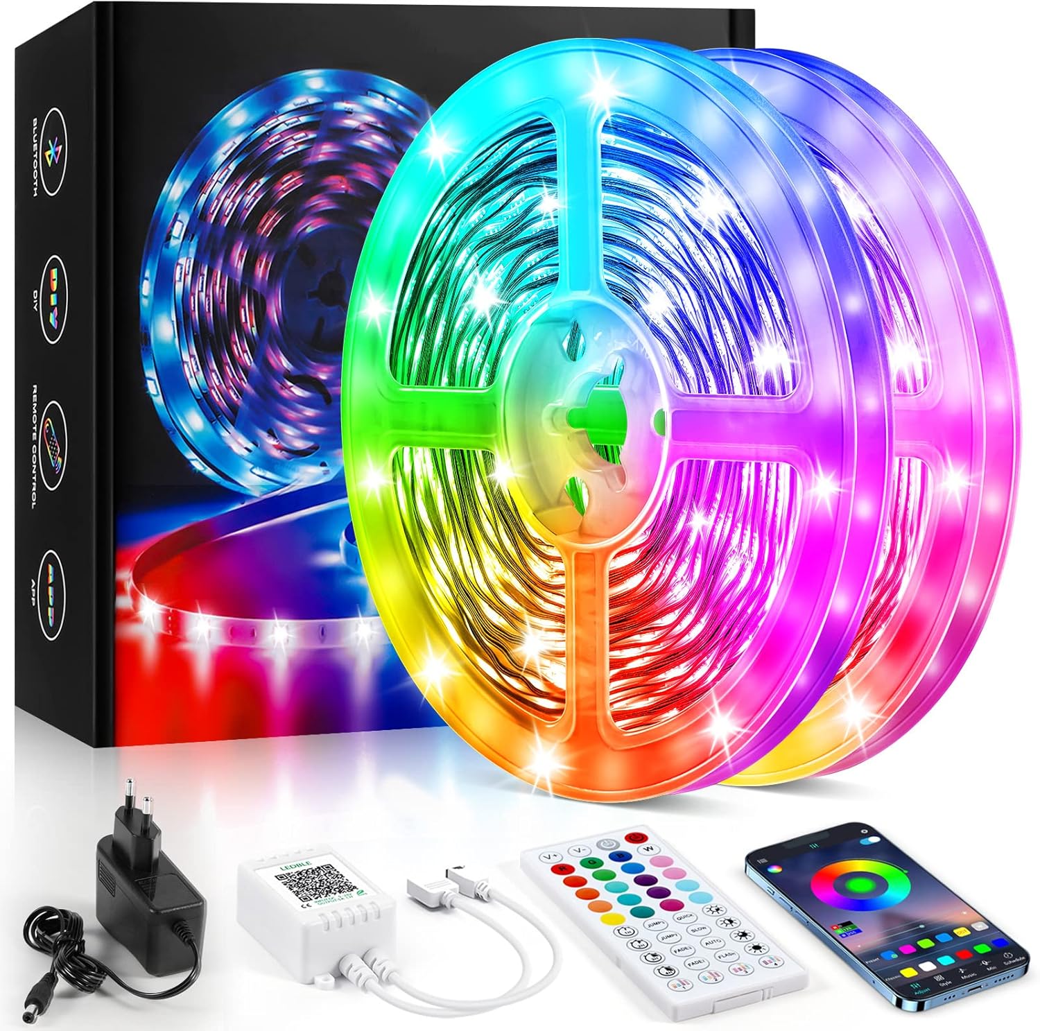 zyzykeji LED Strip 30M,RGB LED Streifen, Farbwechsel LED Lichterkette ...
