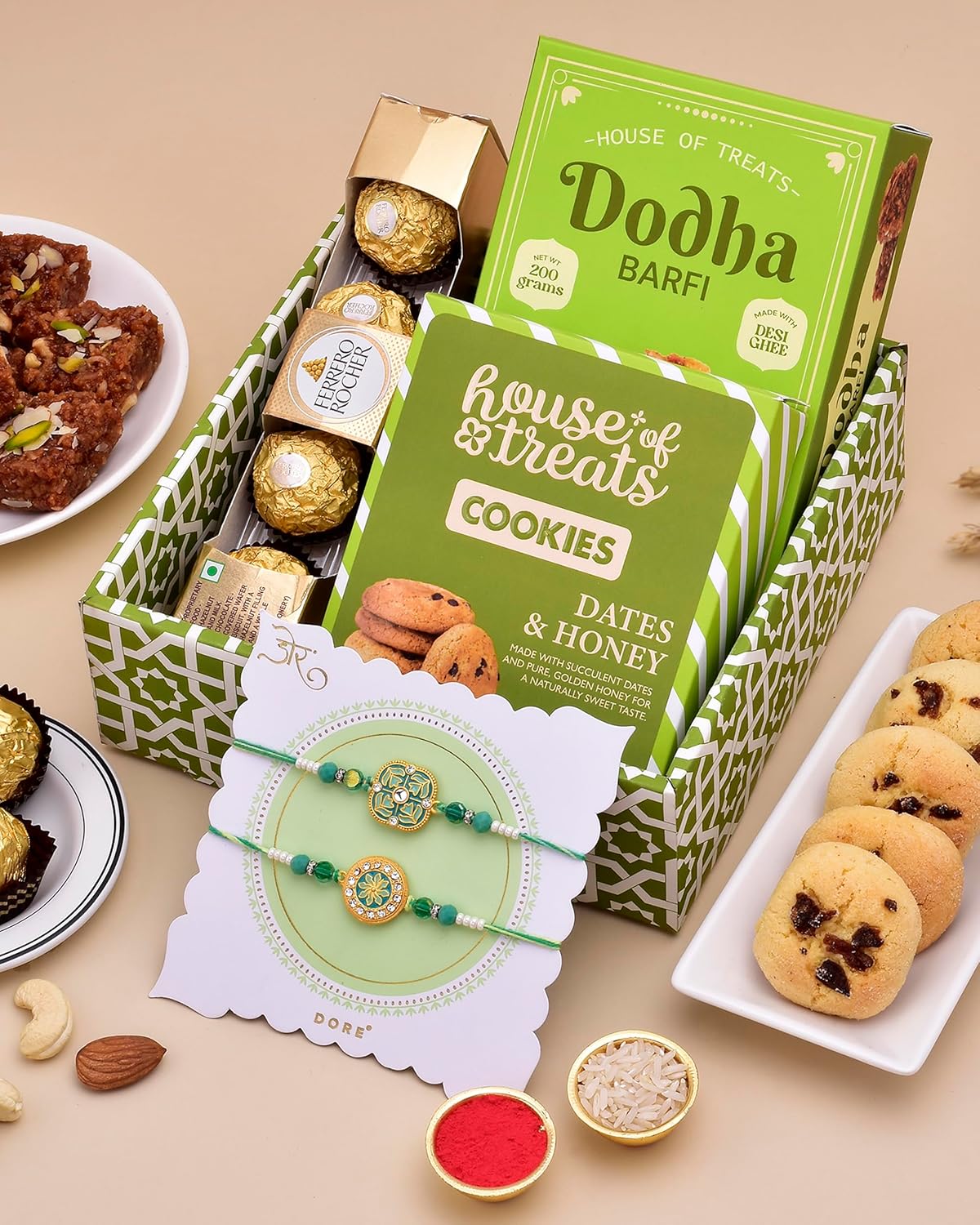 HyperFoods® Rakhi Hamper For Brother Cookies Sweets and Chocolates ...