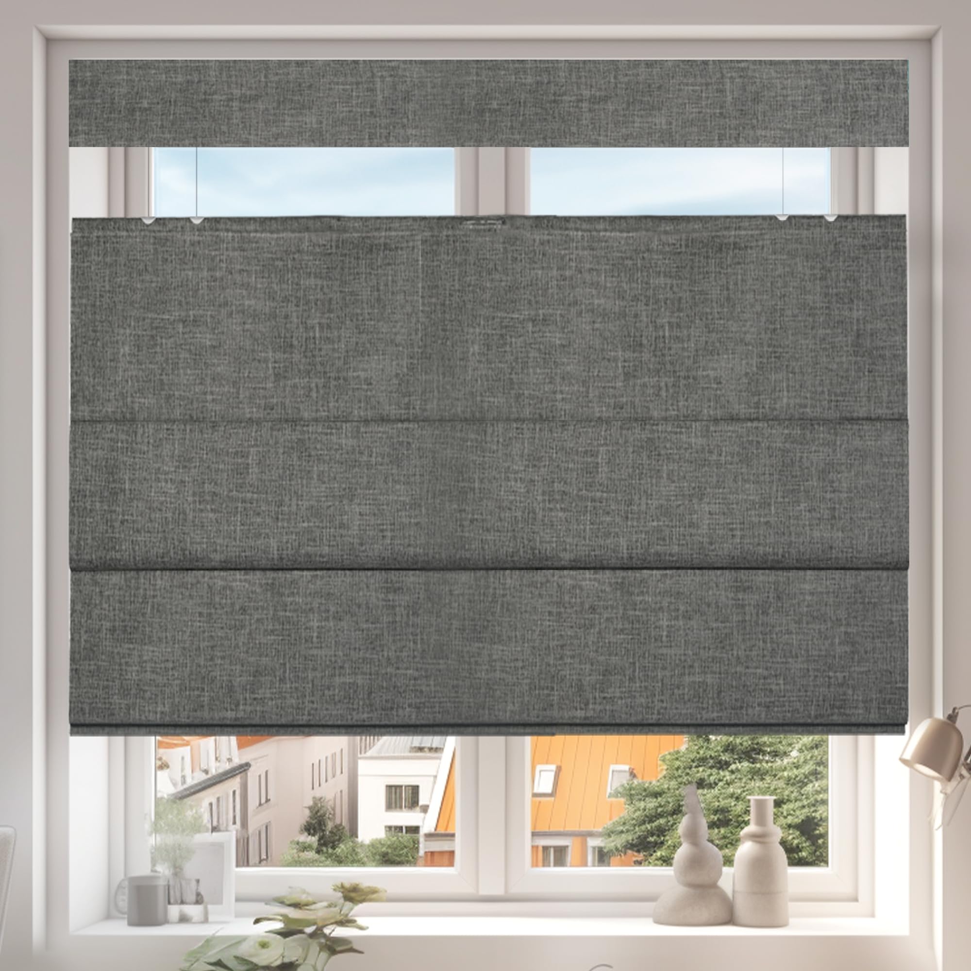 Amazon.com: HOTSOON Top Down Bottom Up Roman Shades for Window,Cordless ...