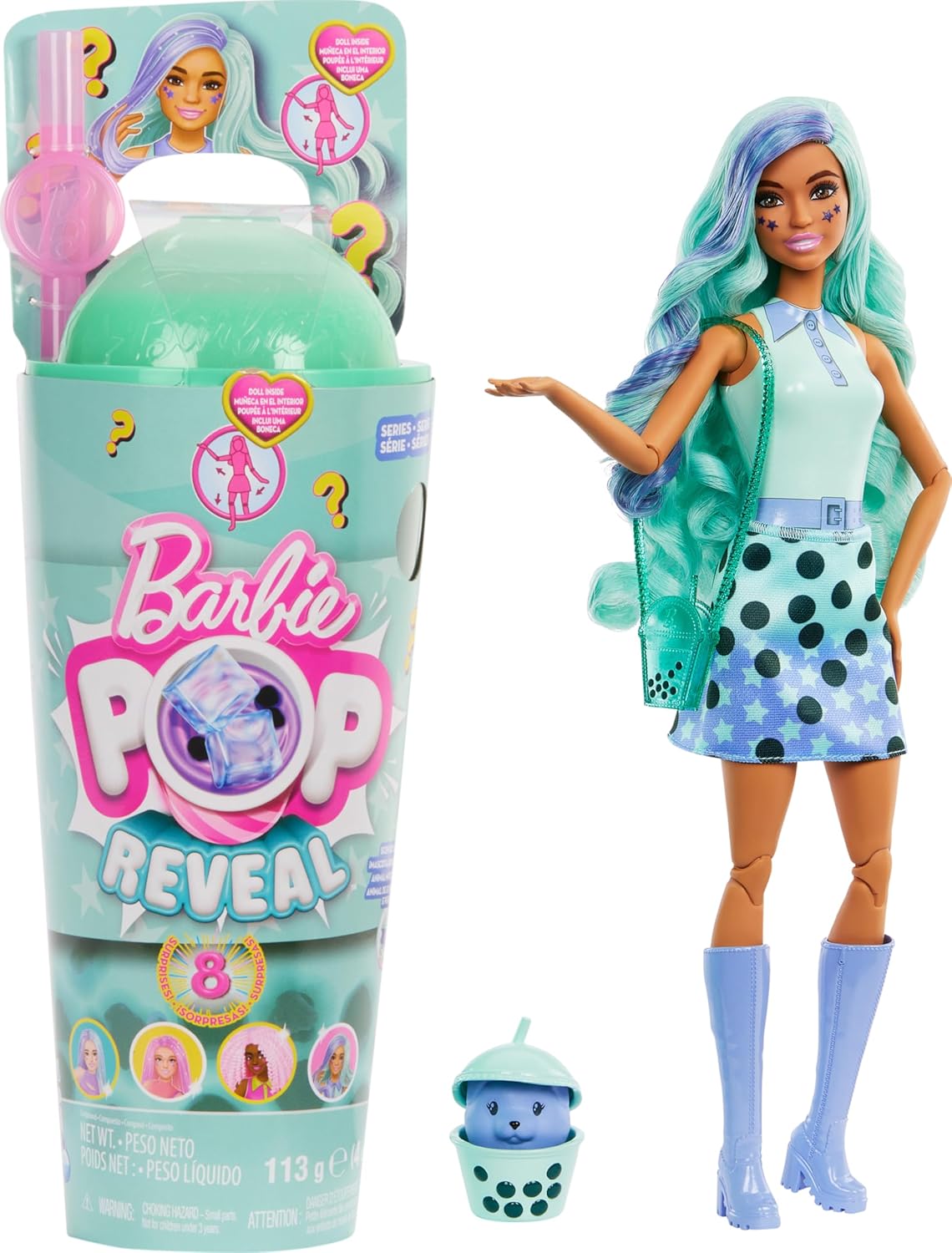 Amazon.com: Barbie Pop Reveal Bubble Tea Series Doll & Accessories with ...