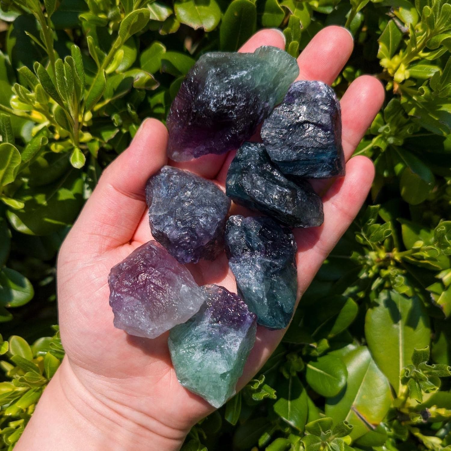 Amazon.com: CATIFLIN Fluorite Rough Stones - 2LB Bulk Natural Large Raw Crystals for Tumbling ...