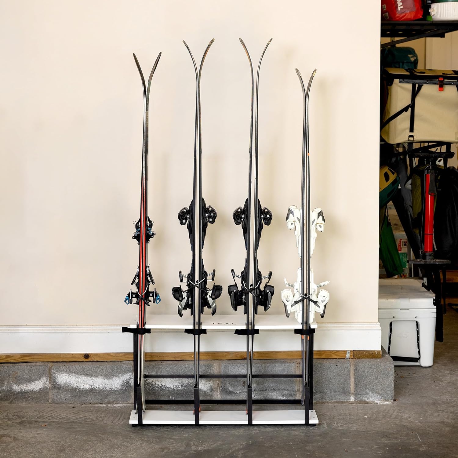 Amazon.com: StoreYourBoard Freestanding Wasatch Ski Rack, Universal Ski ...