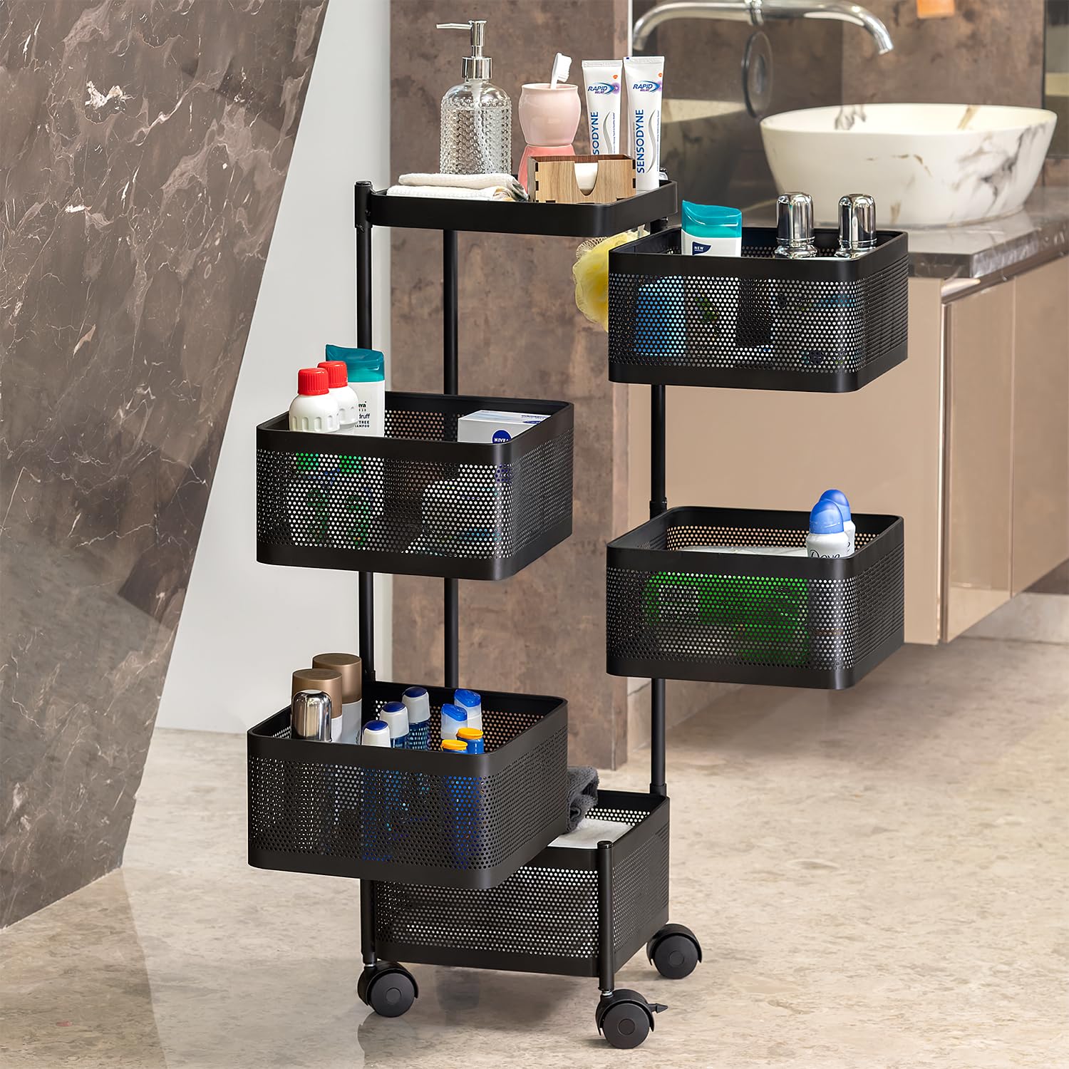 Kitchenwell Multi-Purpose Trolley Storage Organizer and Kitchen ...