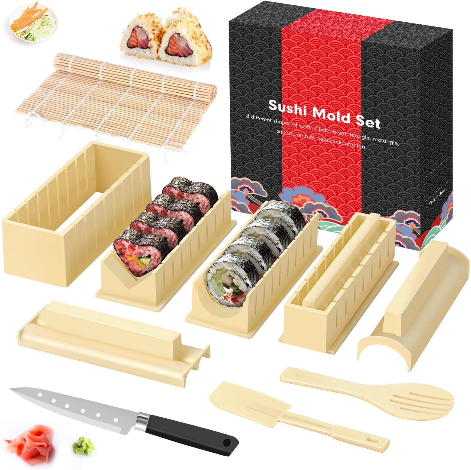 Amazon.com: IMPRESA Musubi Maker Kit - 2 Pack - Non-Stick Sushi Press ...