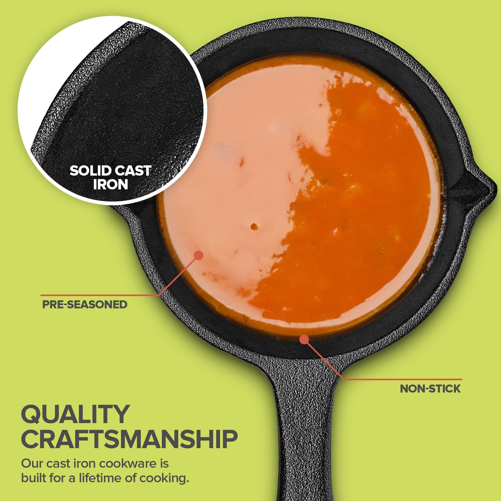 Snapklik.com : Modern Innovations Cast Iron Melting Pot For Grill Cooking