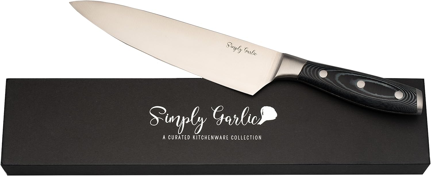 Amazon.com: Professional 7 Inch Chef’s Knife by Simply Garlic - Made ...