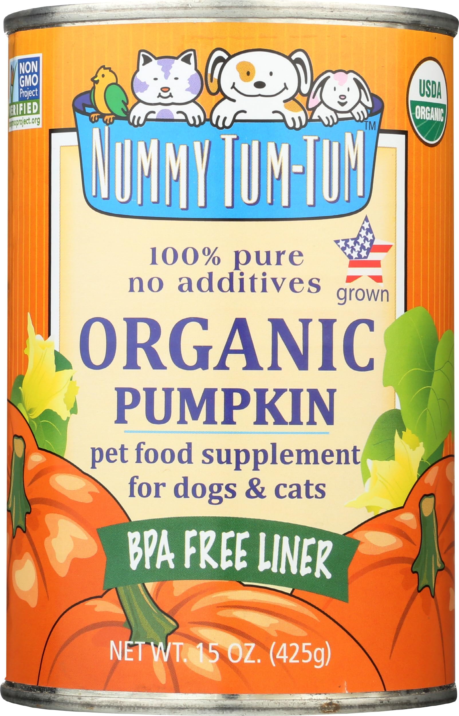 Amazon.com: Nummy Tum Tum, Dog Food Pure Pumpkin Organic, 15 Ounce ...