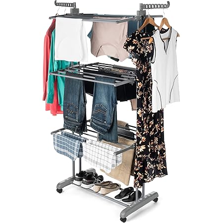 Amazon.com: HOMIDEC Clothes Drying Rack, Oversized 4-Tier(67.7" High ...