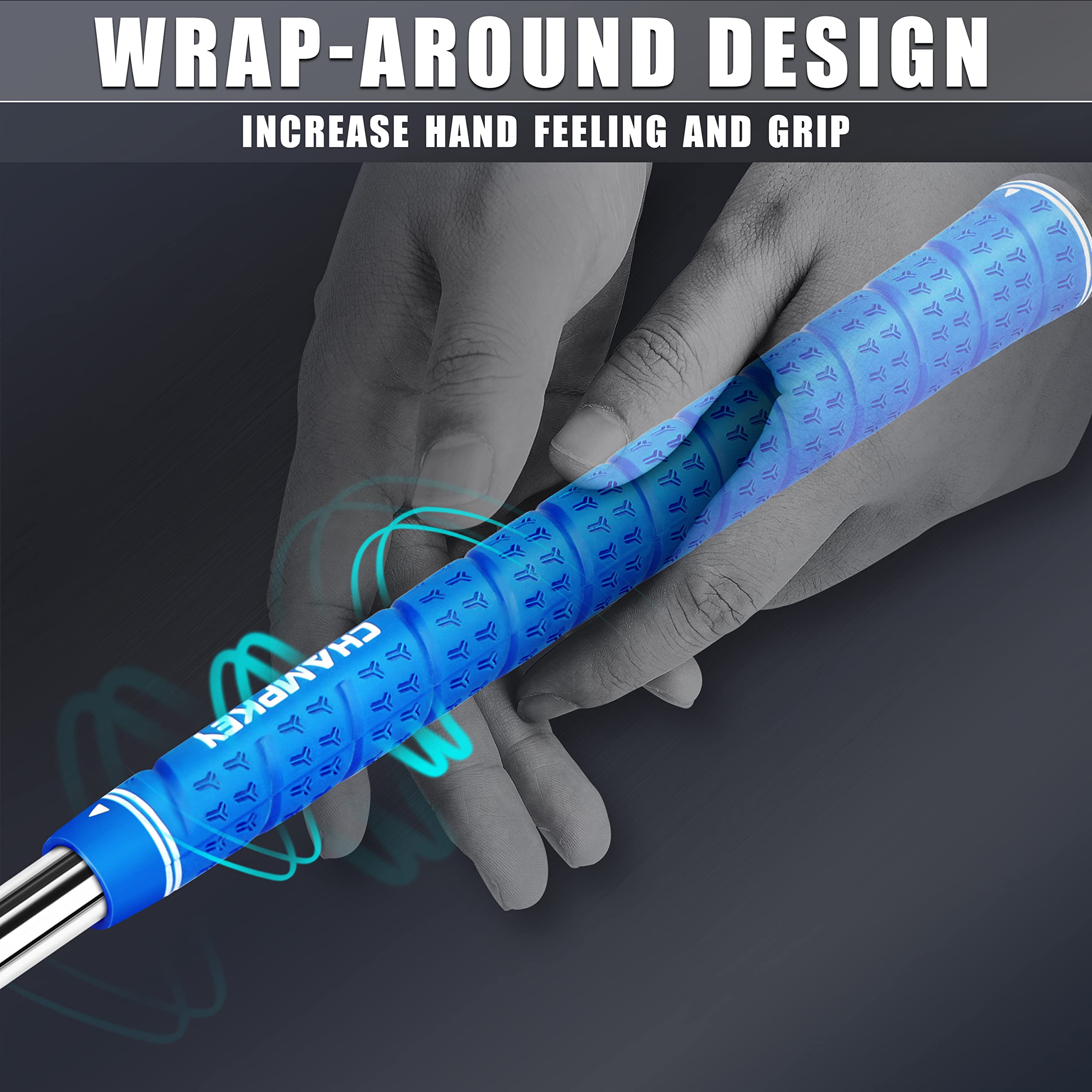 Snapklik.com : CHAMPKEY WRAP-Y Rubber Golf Grips 13 Pack Come