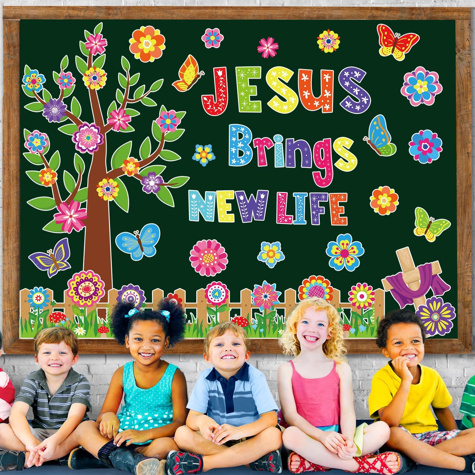 Snapklik.com : Gisgfim Christian Spring Bulletin Board Decoration Set ...