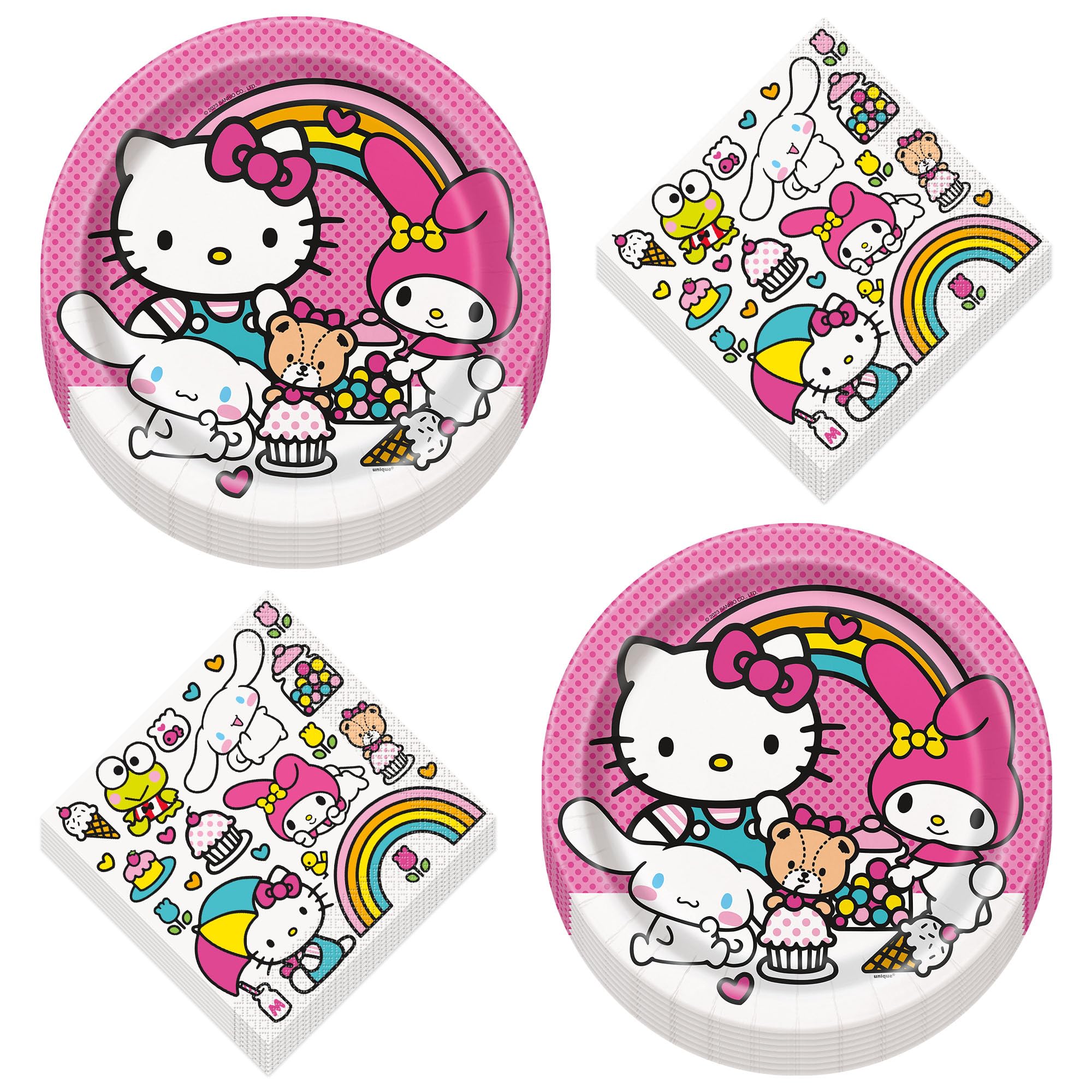 Hello Kitty Birthday Plates Birthday Decorations Hello Kitty Cartoon