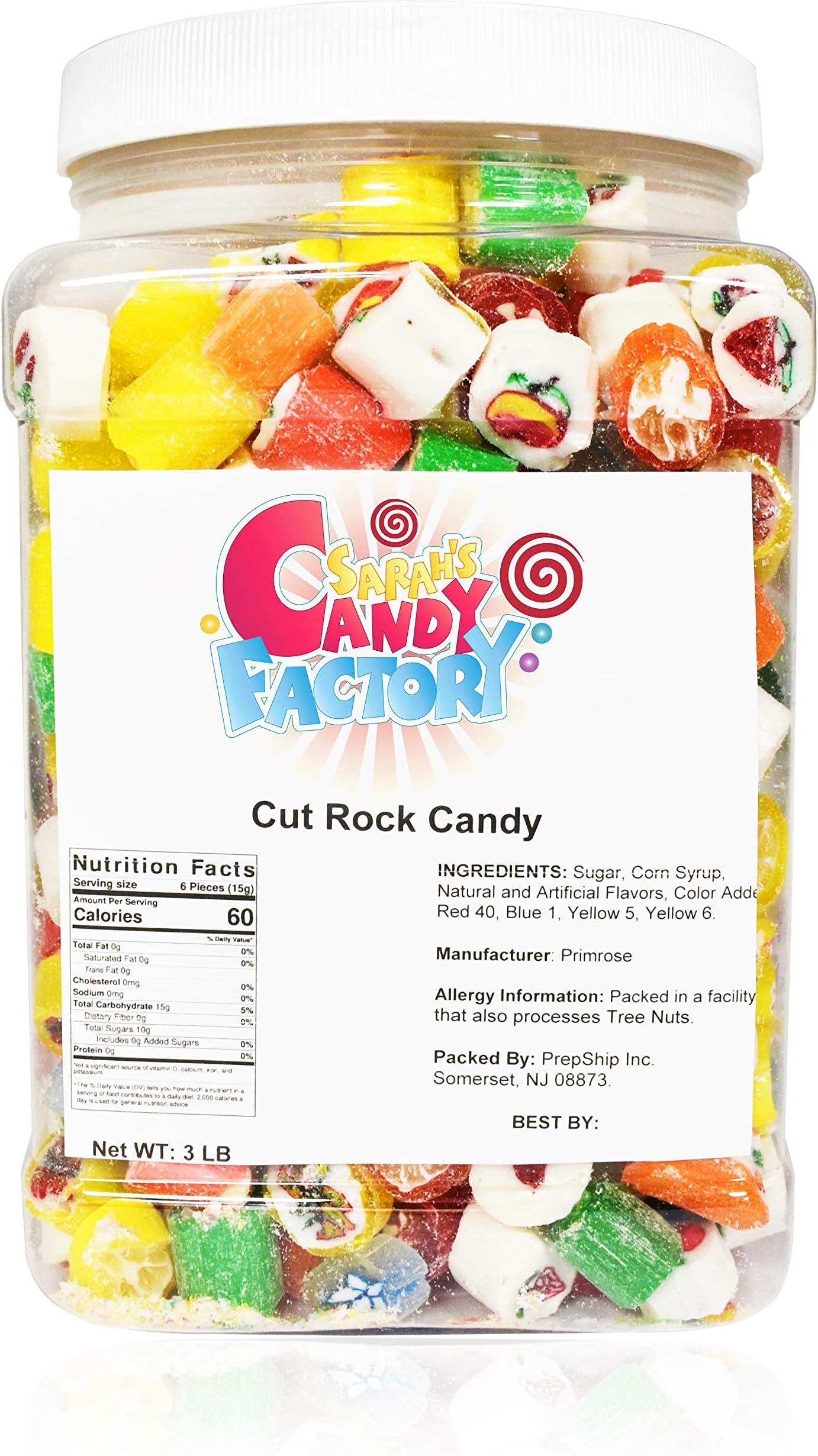 Amazon.com : Christmas Rainbow Gems miniature fruit hard candy 2 pounds ...