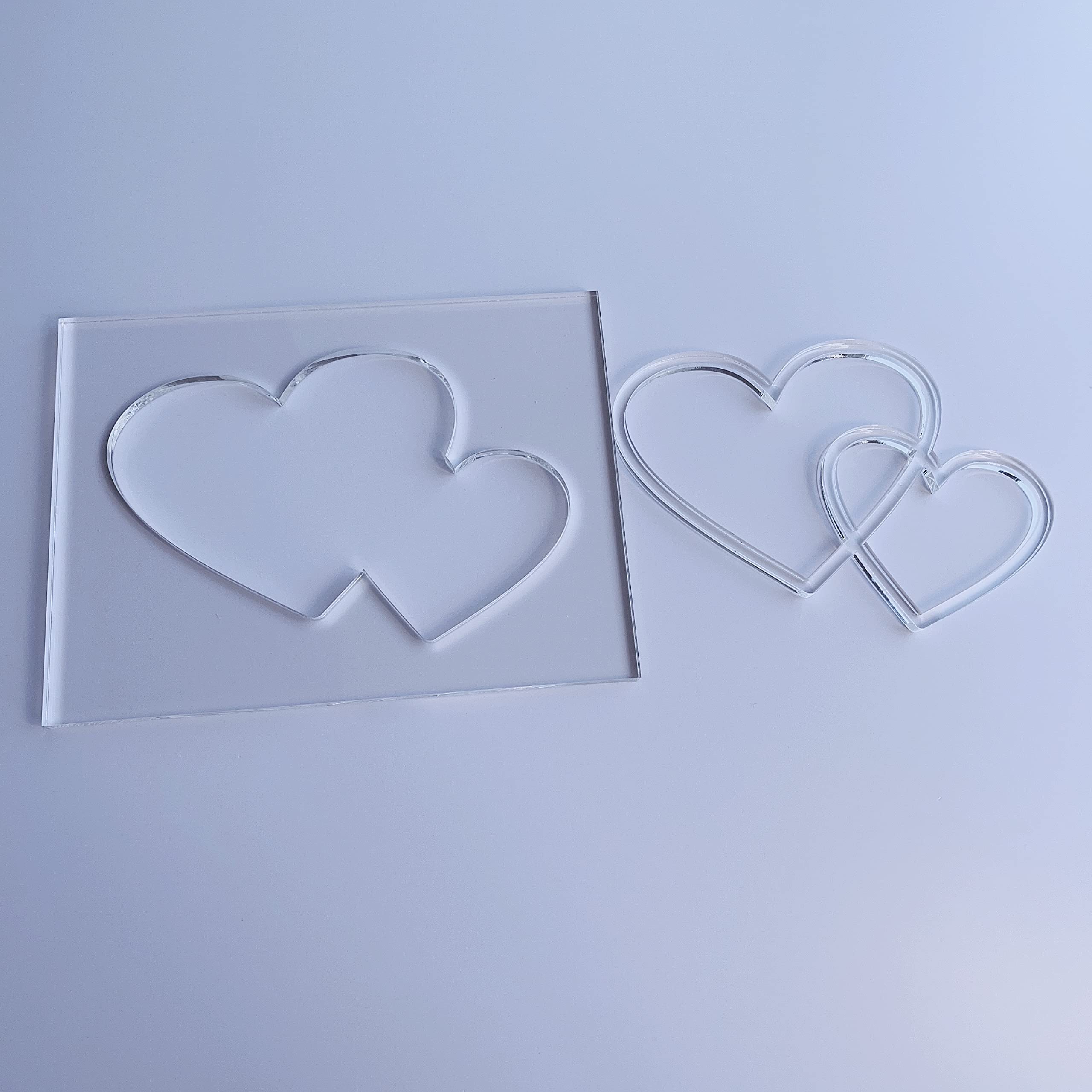 Amazon.com: Double Heart Router Template, Clear Acrylic Template ...