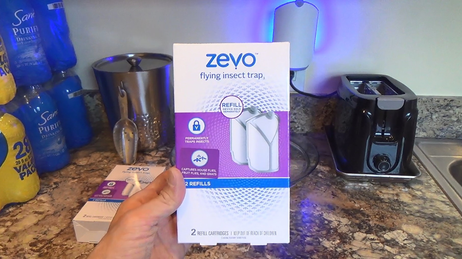 Watch Zevo Flying Insect Trap Refill Kit Customer Review on Amazon Live