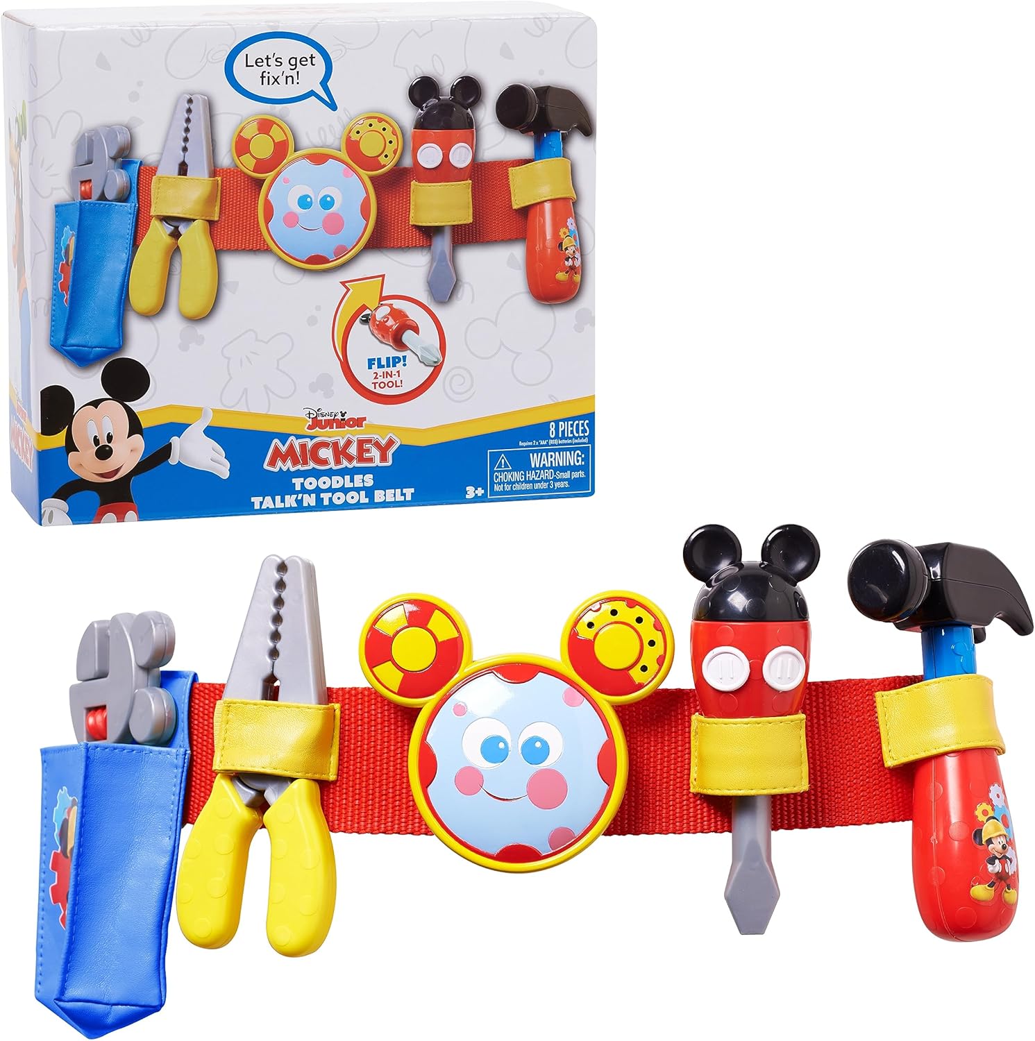 Amazon.com: Just Play Disney Mickey Toodles Talk'n Toolbelt and Kids ...