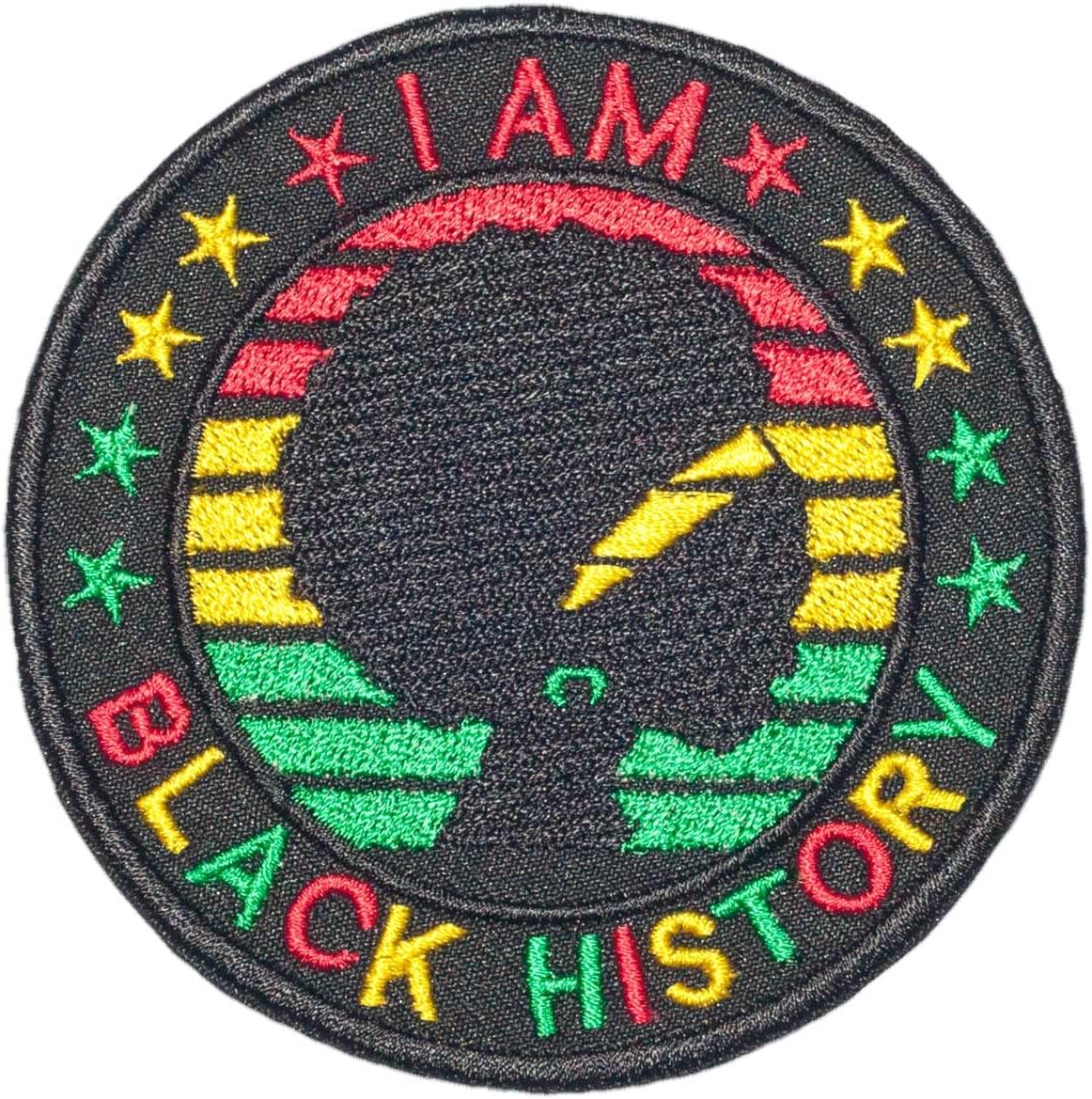 Amazon.com: I am Black History Embroidered Patch African Flag Colors ...