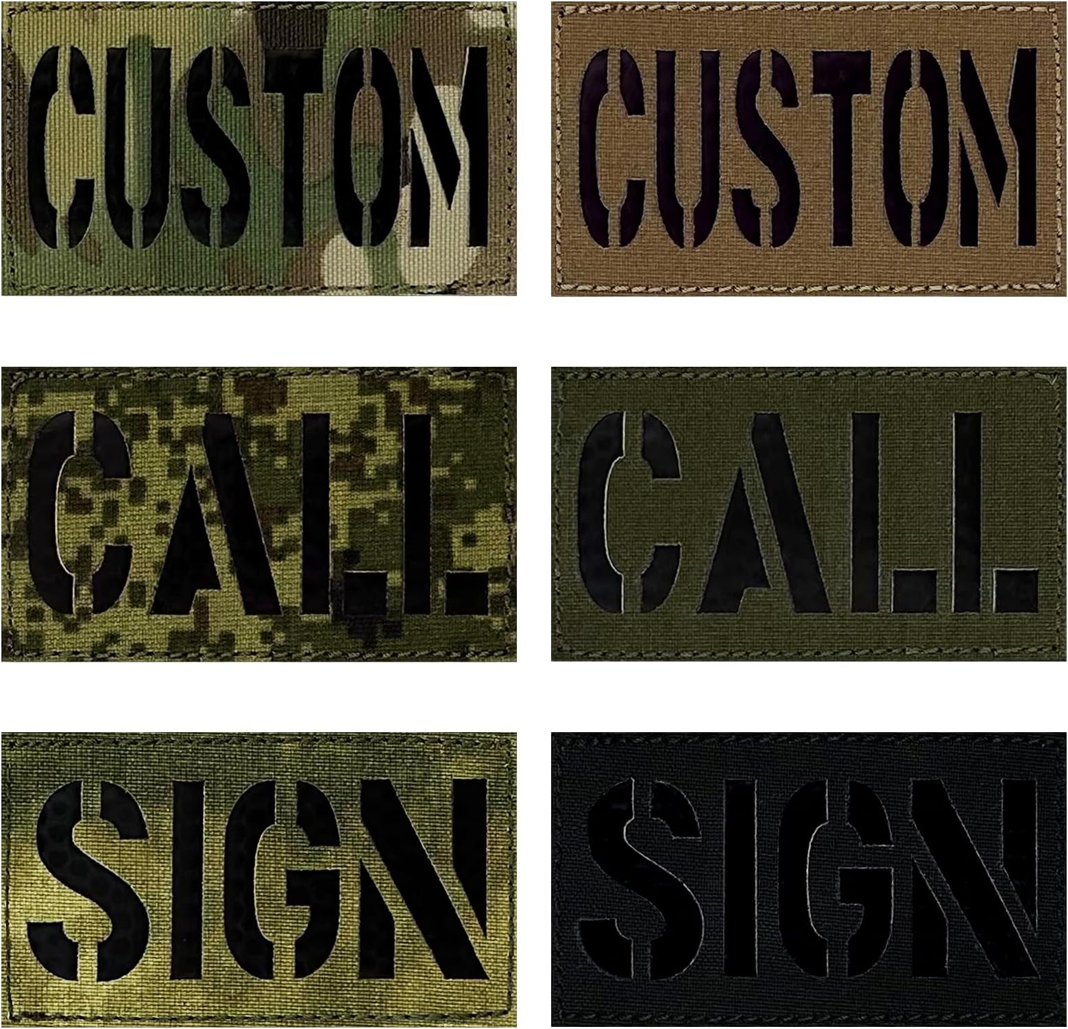 Amazon.com: Custom Call Sign Patch, IR Infrared Reflective Patch with ...