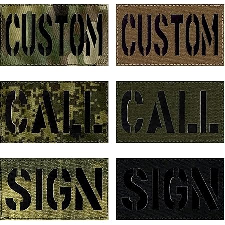 Amazon.com: Custom Call Sign Patch, IR Infrared Reflective Patch with ...