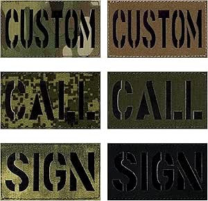 Amazon.com: Custom Call Sign Patch, IR Infrared Reflective Patch with ...