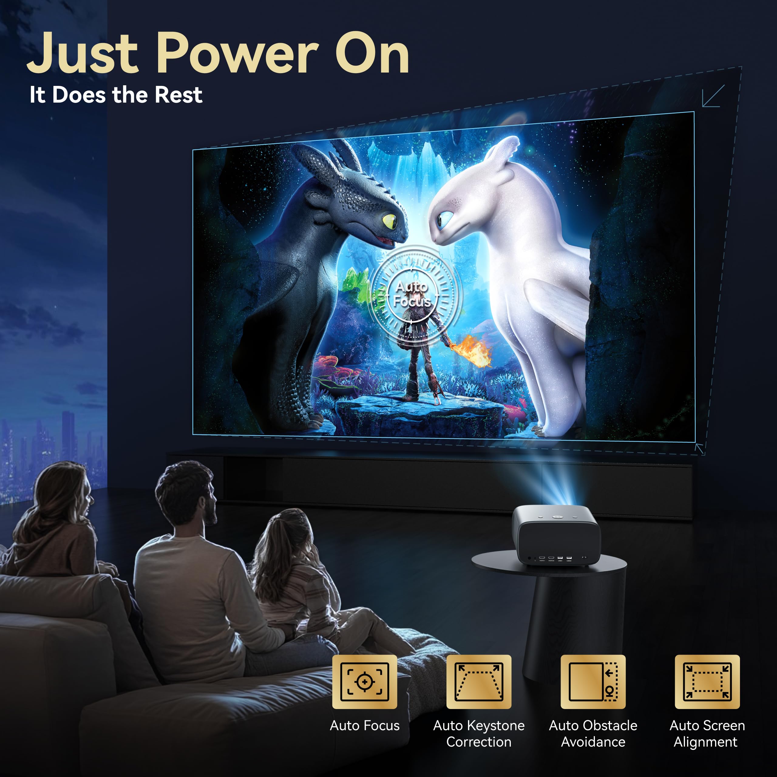 4K Smart TV Projector Bui...B0FPQSDH8R | Encarguelo.com.ec