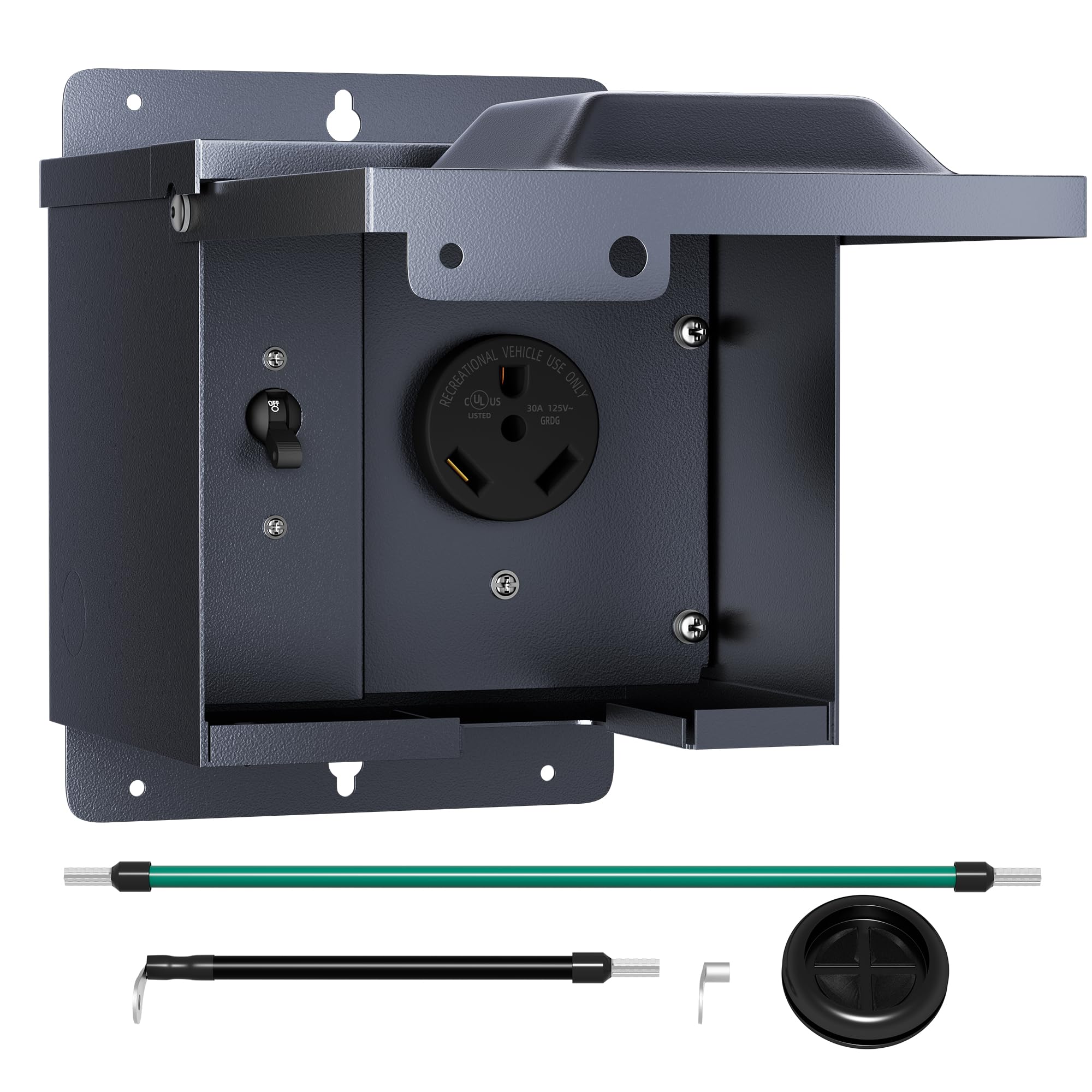 Snapklik.com : Joinfworld 30 Amp RV Power Outlet Box