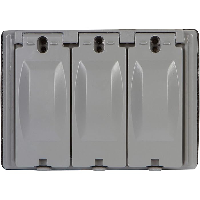 Buy Morris Products Electrical Weatherproof Cover - 3-Gangs, 125 Device ...