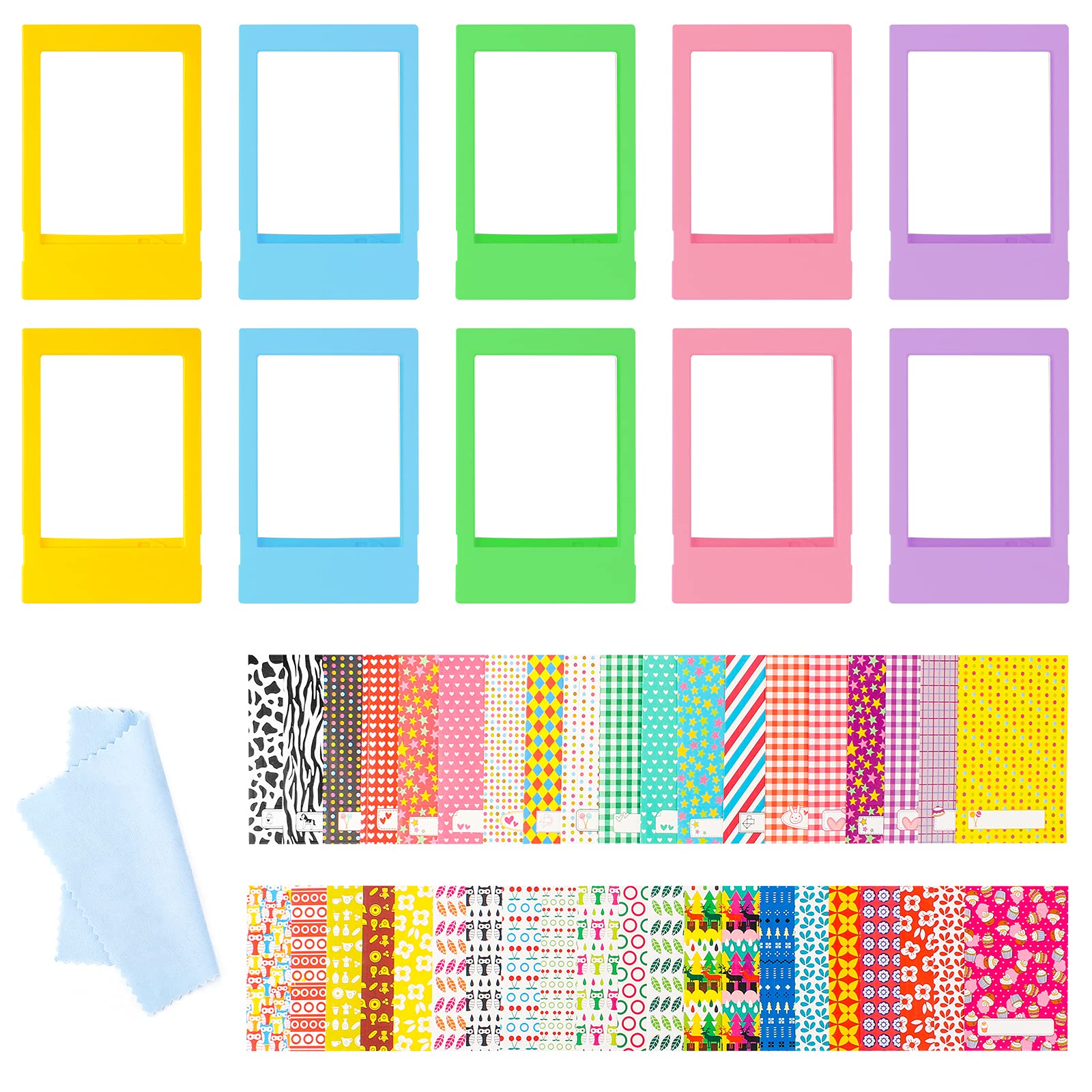 10 PCS Mini Instant Photo Frames With 40 Sheets Instant Photo Sticker ...