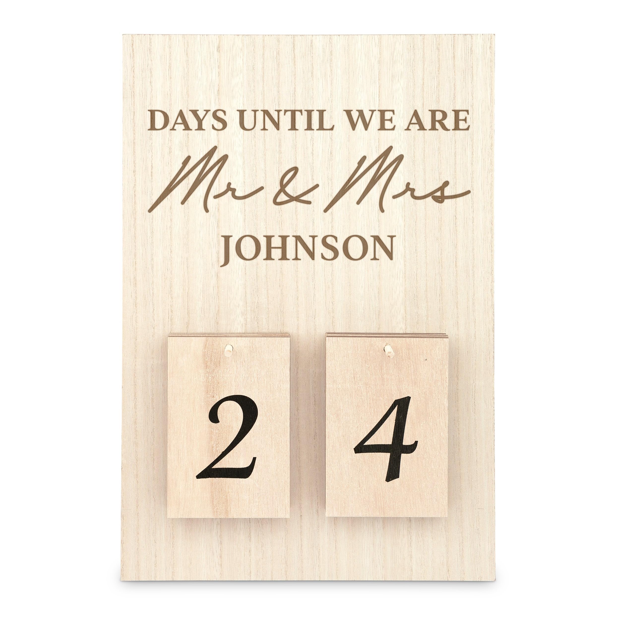 Amazon.com: Weddingstar Customizable Wooden Countdown Calendar Sign ...