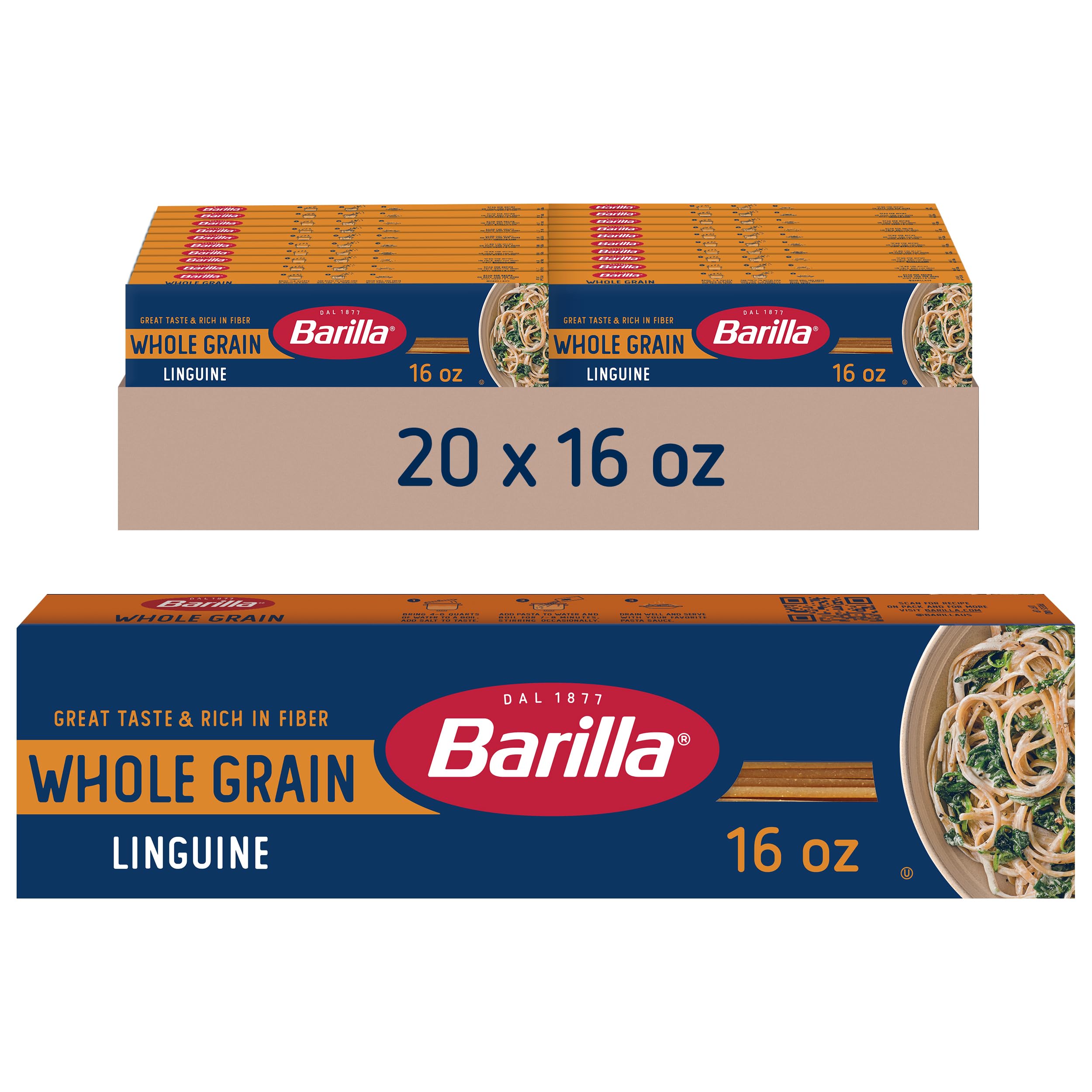 Snapklik.com : Barilla Whole Grain Linguine Pasta, 16 Oz Box - Non-GMO ...