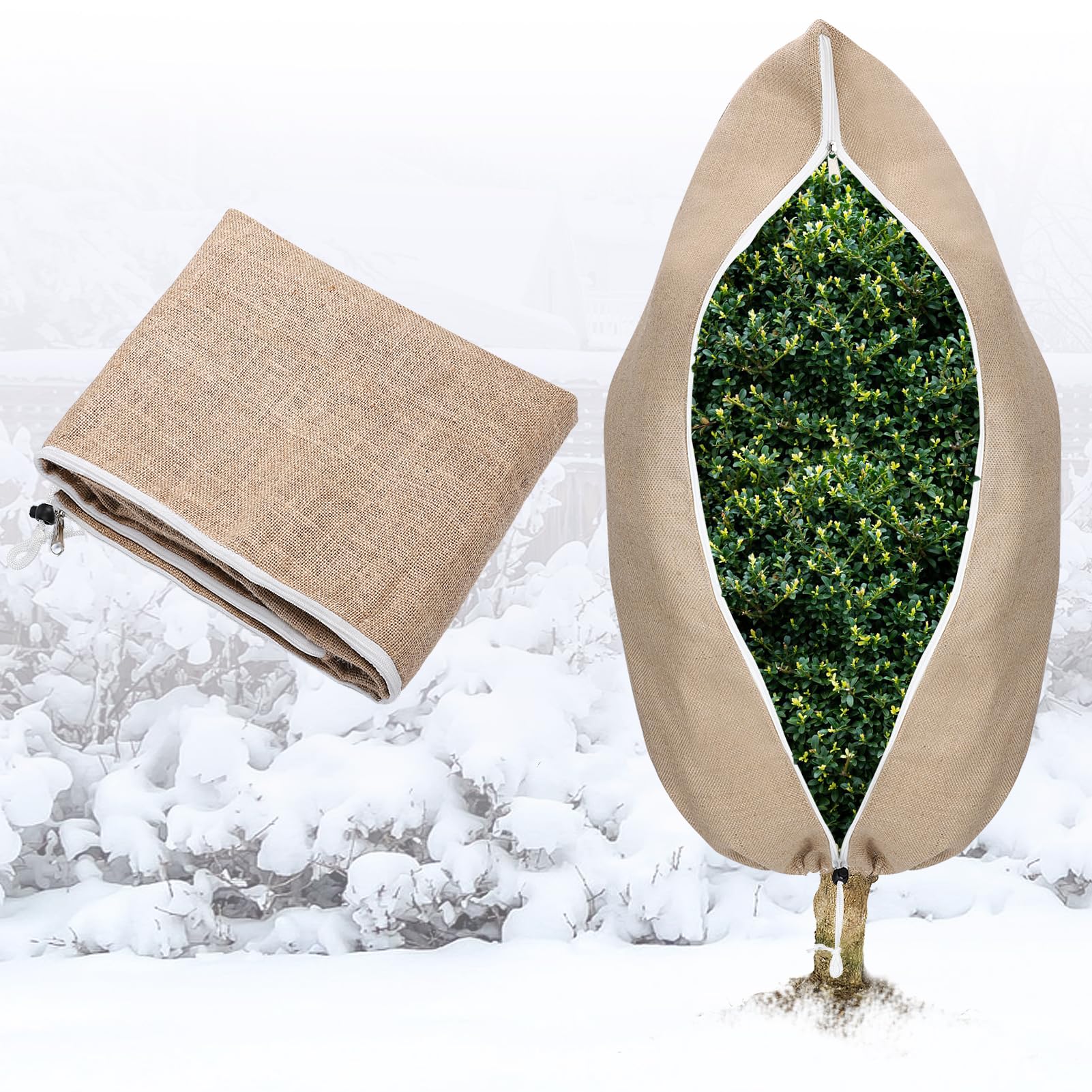 Amazon.com : Tree Covers for Winter - Thickened Burlap Plant Covers ...