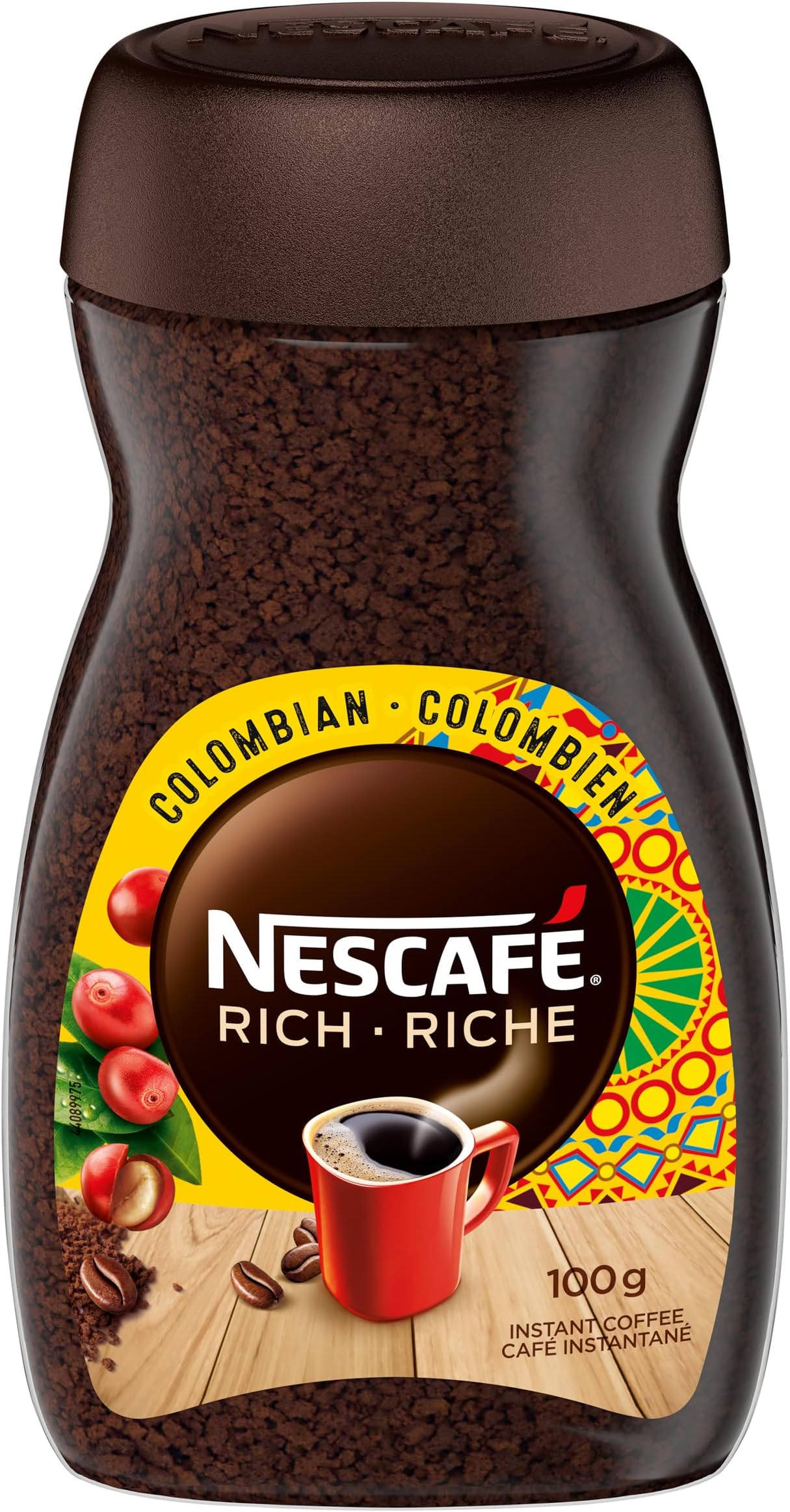 Amazon.com: NESCAFE, Rich Colombian, Instant Coffee, 100g/3.5oz., Jar ...